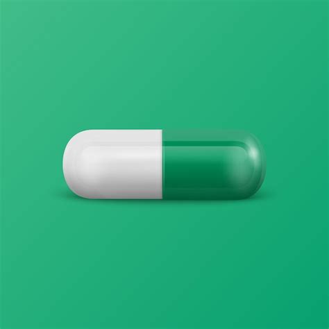 Premium Vector Vector 3d Realistic Green Pharmaceutical Medical Pill
