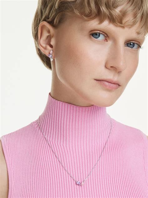 Buy Swarovski White X Ariana Grande Rhodium Plated Multicoloured