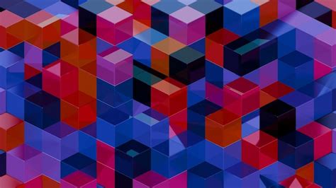 Premium Photo Abstract 3d Geometric Pattern With Colorful