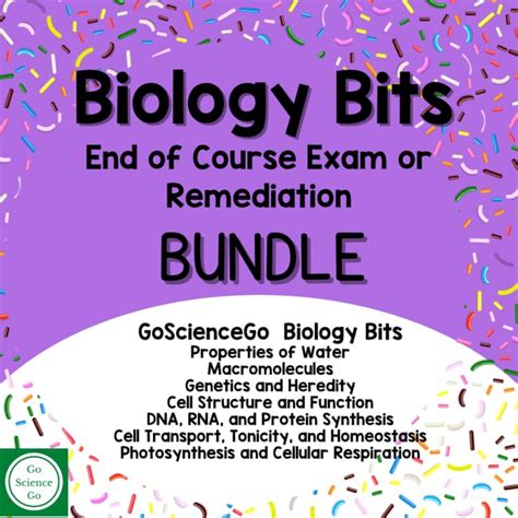Biology Bits Eoc Review End Of Course Exam Topics By Gosciencego
