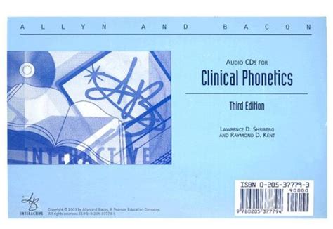 Clinical Phonetics Lawrence D Shriberg 9780205377794 Books