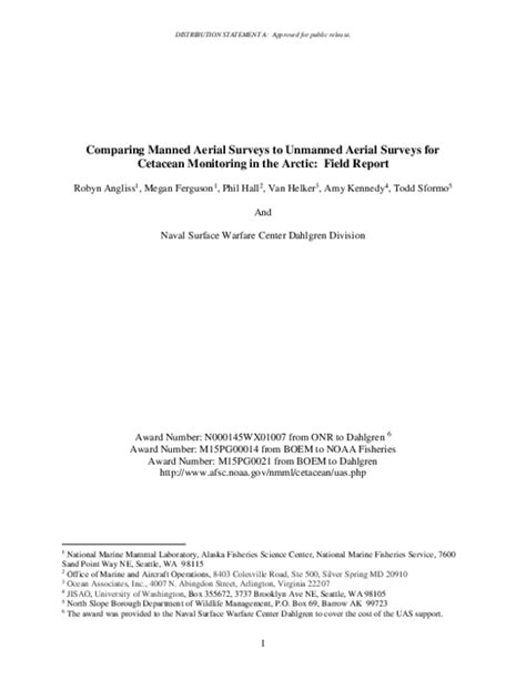 Pdf Comparing Manned Aerial Surveys To Unmanned Aerial Surveys For