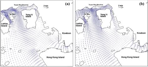 Typical Computed A Flood Tide And B Ebb Tide Current In Victoria Download Scientific Diagram