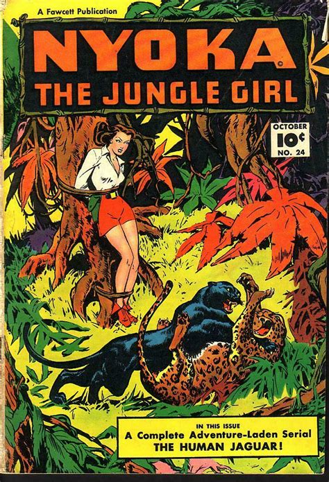Nyoka Jungle Girl 24 Tied To Tree Thrills 1948 Fawcett Vgfn Comic