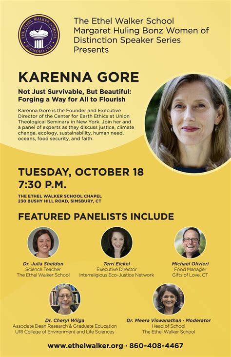 Join Karenna Gore And A Panel Of Experts On Tuesday October 18 At 730