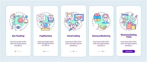 Neuromarketing Techniques Onboarding Mobile App Page Screen Step Advice