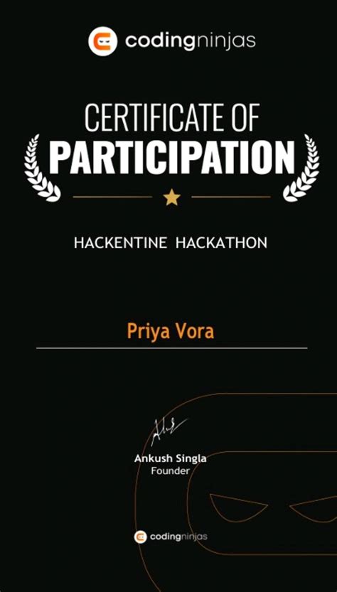 Hackentinehackathon Codingninjas 10xclub Hackathon Oneevent Reactjs Priya Vora