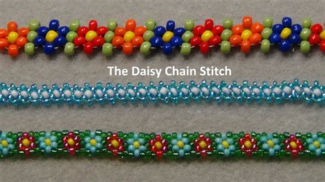 Beaded Daisy Chain Stitch Tutorial Youtube
