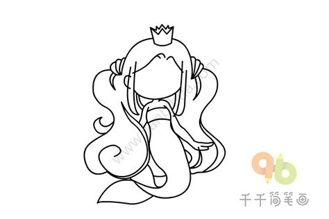 人鱼公主简笔画步骤图卡通动漫