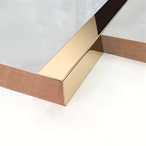 Mirror Polishing Gold Aluminium Angle Tile Trim