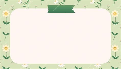 Premium Vector Cute Kawaii Notepad With Tapes With Sweet Floral Background