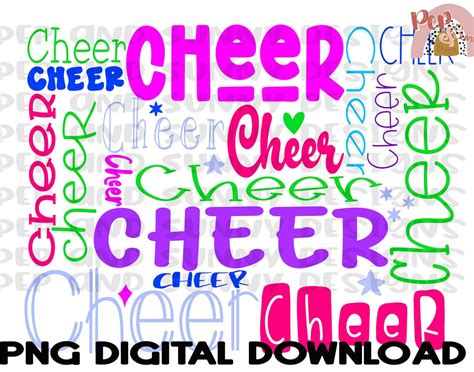 Cheer Cheer Collage Cheerleading Png Digital Download