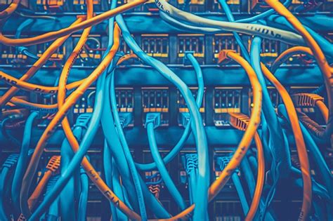 Premium Photo It Specialist Labeling Server Rack Patch Panels For Network Organization