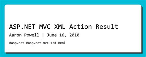 Aspnet Mvc Xml Action Result