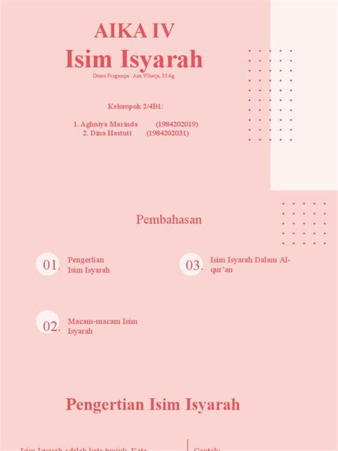 Kelompok 2 4b1 Isim Isyarah Aika Iv Pdf
