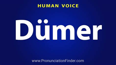 How To Pronounce Dumer Youtube