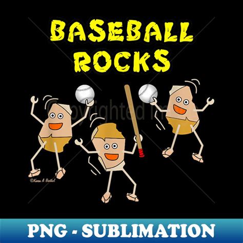 Three Baseball Rocks Special Edition Sublimation Png File Inspire