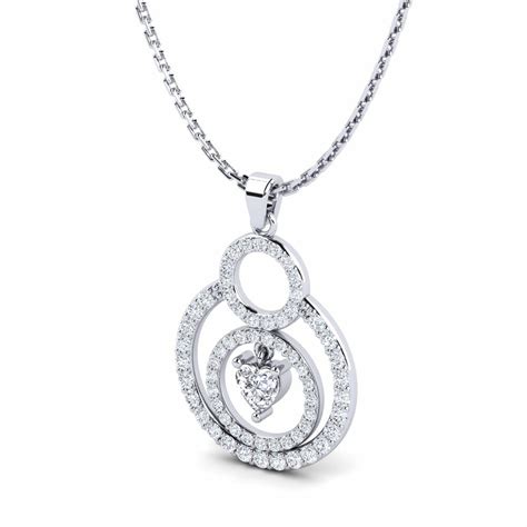 Achetez Pendentif Pour Femme Eraldo En Or Blanc 585 Diamant 0 15 Carats