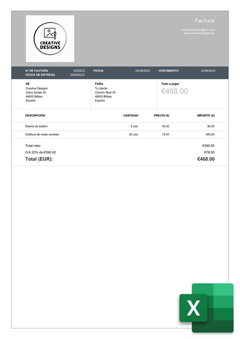 Plantillas De Factura Excel Descarga Gratuita Billdu
