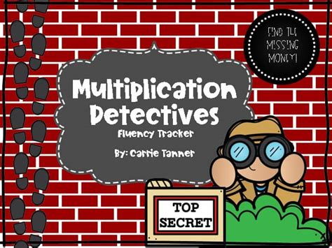 Detective Theme Multiplication Fluency Tracker By Carrie Tanner Tpt