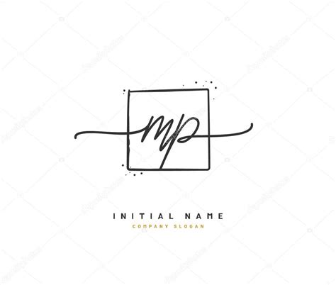 M P Mp Beauty Vector Logo Inicial Logotipo De Escritura A Mano De