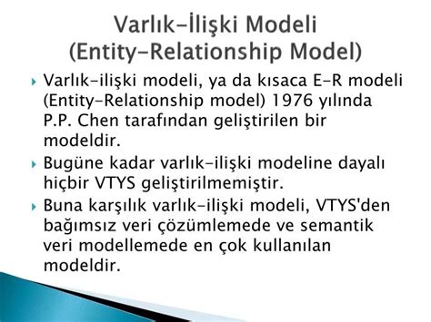 Ppt Varlık İlişki Modeli E Ntity R Elationship Mode L Powerpoint Presentation Id 2438079