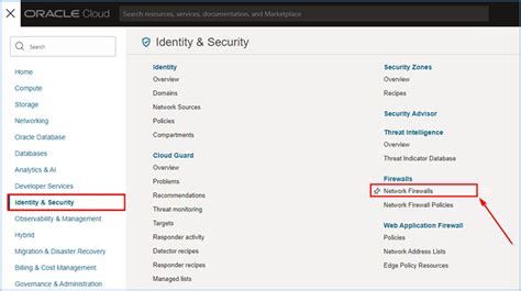 使用 Oracle Cloud Infrastructure Network Firewall 保護網站和應用程式