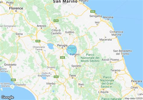 Map Of Assisi Italy