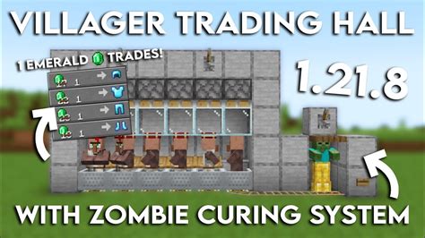 New Minecraft 1 21 10 Villager Trading Hall Zombie Curing System