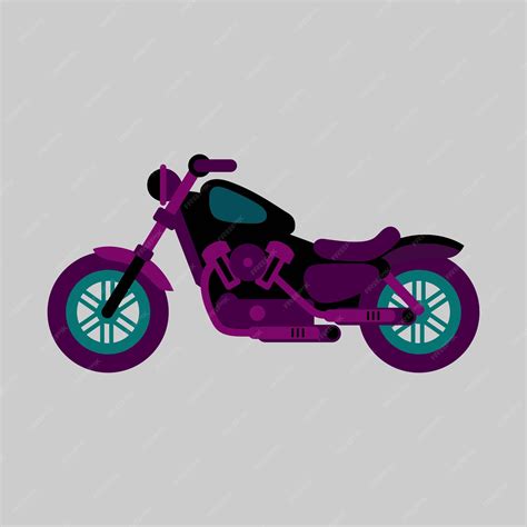 Premium Vector Free Vector Big Isolated Motorcycle Colorful Clipart