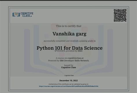 Cognitive Class Python For Data Science Vanshika Garg