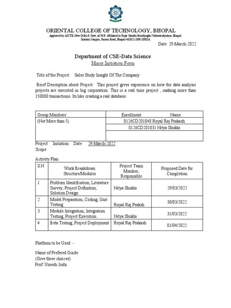 Initiation Form 2 Pdf Computer Engineering Computer Hardware