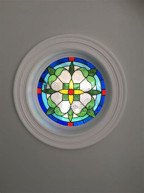 Circular Stained Glass Window Panel