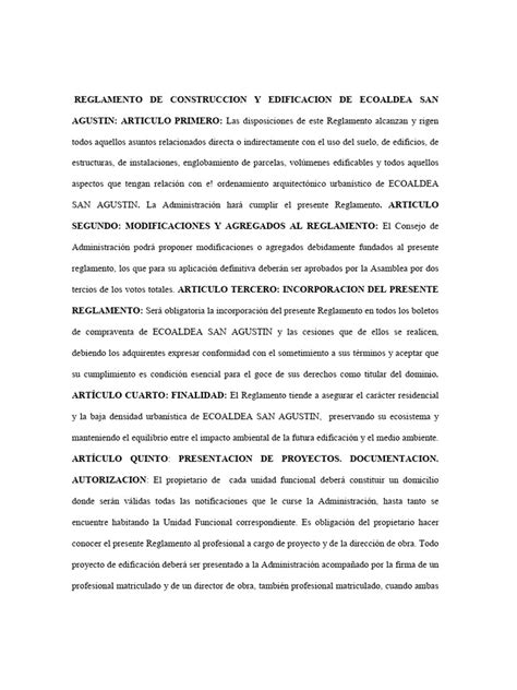 Reglamento De Construccion Y Edificacion Pdf Contabilidad Propiedad