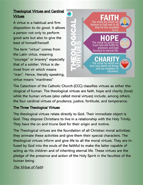 Virtues Be Good Theological Virtues And Cardinal Virtues A Virtue
