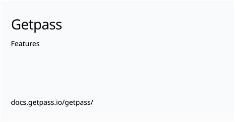 features getpass