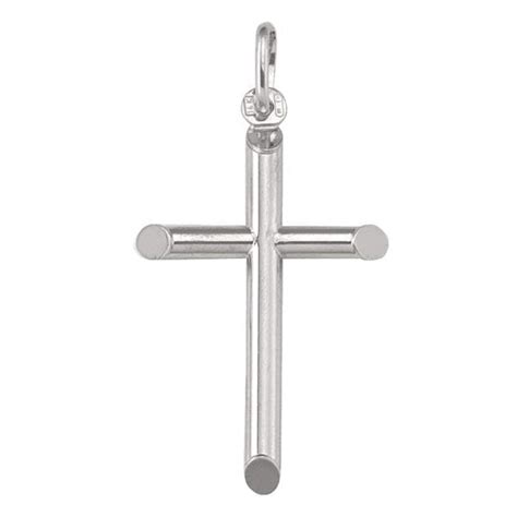 14k White Gold Cross Pendant Matsuda