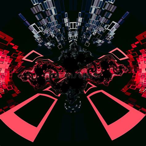 Red Future Abstract Background Shapes Blurs Stock Illustration