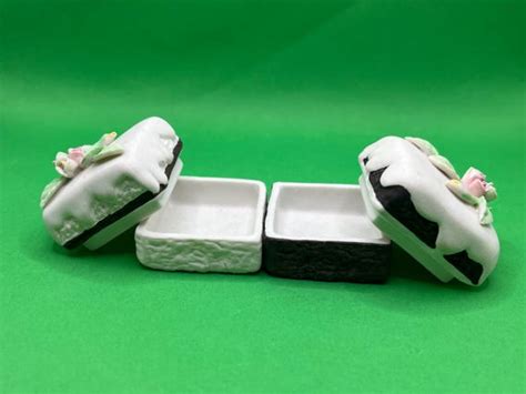 Porcelain Petit Four Trinket Boxes Gem