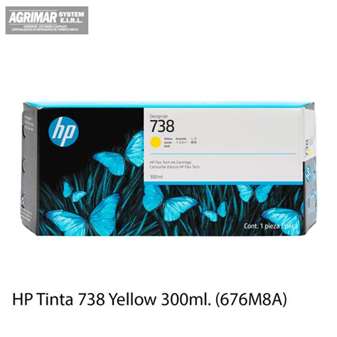 Hp Tinta 738 Yellow 676m8a 300ml Agrimar System Eirl
