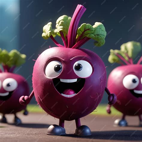 Premium Photo 3d Beetroot Cartoon Character