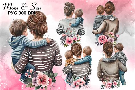 Clipart Mom And Son