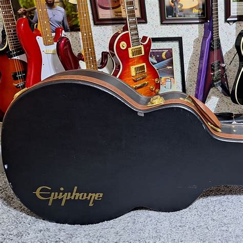 Epiphone Full Size Acoustic Guitar Hardshell Case Black Reverb