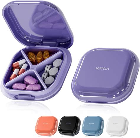 Onterate Small Pill Case Travel Pill Box Portable Pill