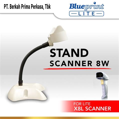 Jual Stand Barcode Scanner Laser Infrared Blueprint Putih Shopee