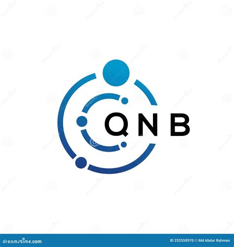 Qnb Letter Technology Logo Design On White Background Qnb Creative