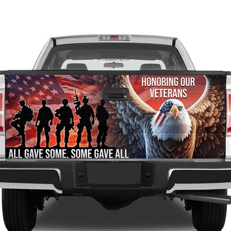 Lotusprinthandmade Honor Our Veterans Tailgate Wrap 2 Sizes Veteran