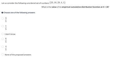 Solved Let Us Consider The Following Unordered Set Of