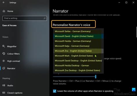 how to configure narrator settings on windows 11 10 computer