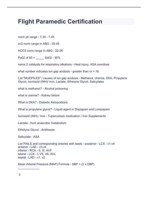Flight Paramedic Certification Nursing Stuvia Us